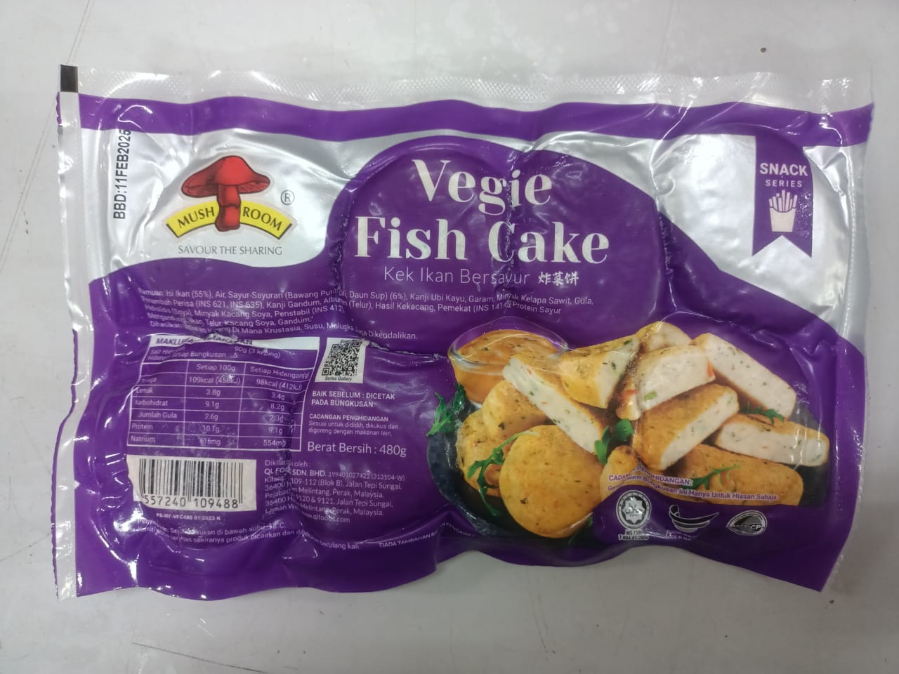 QL VEGIE FISH CAKE 480GM – C&S Frozen Food