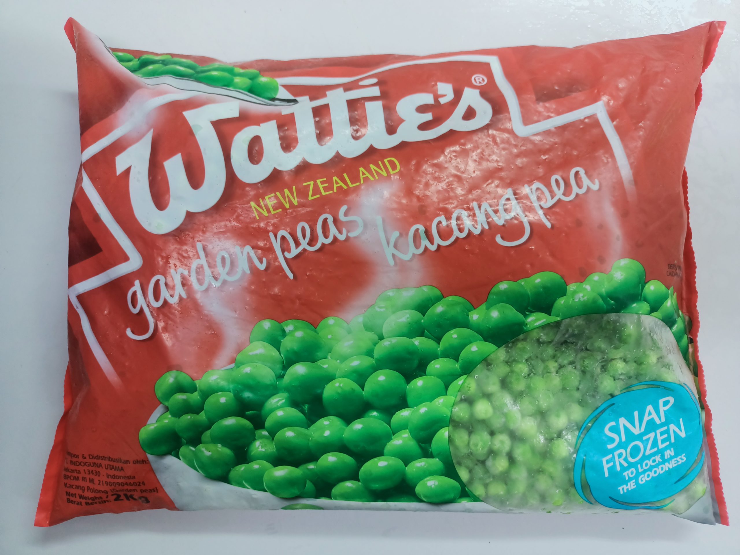 WATTIE’S GREEN PEAS 2KG – C&S Frozen Food