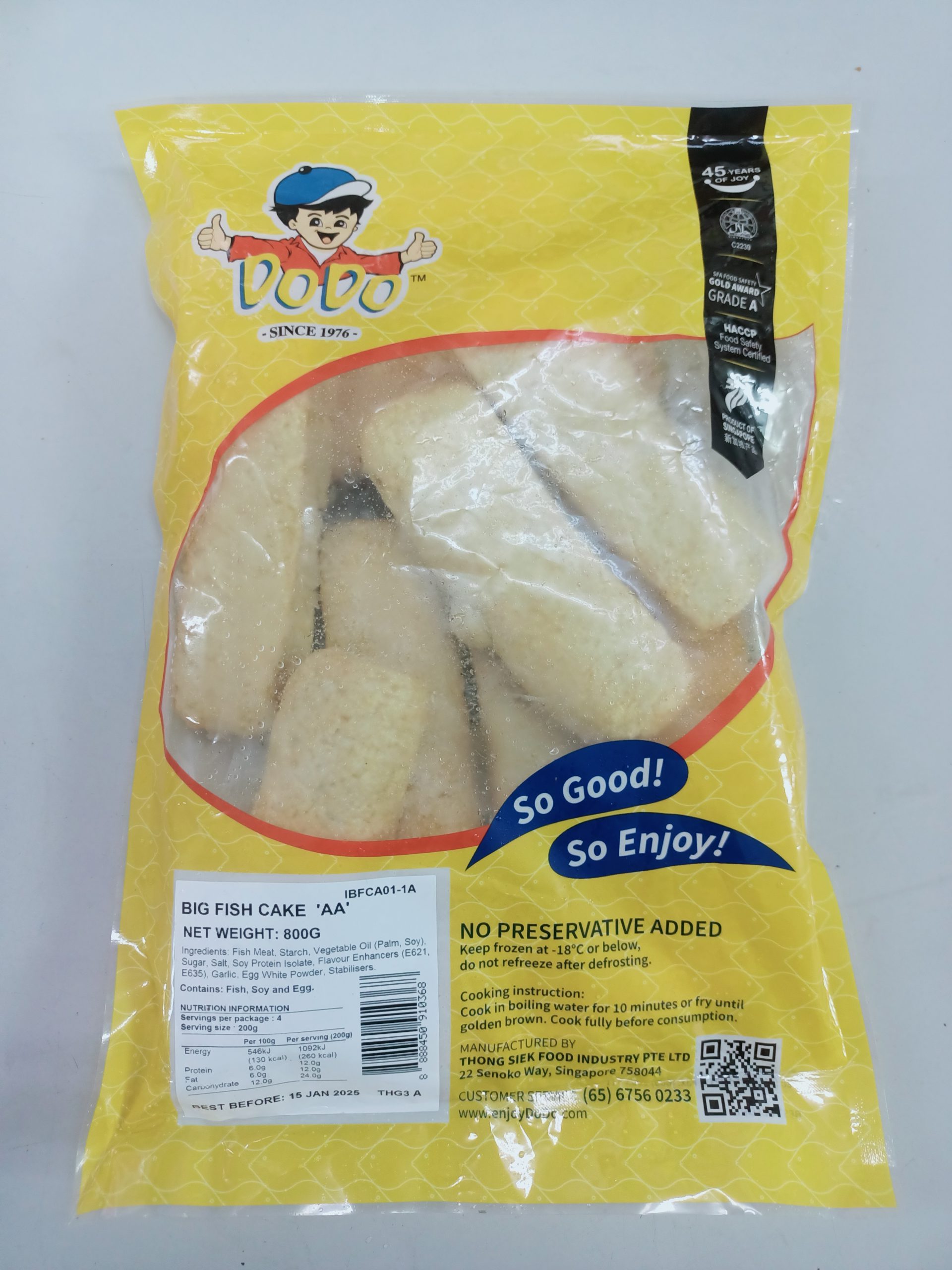DO BIG FISH CAKE ‘AA’ 800GM – C&S Frozen Food