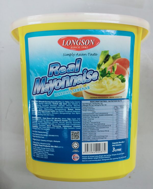 LONGSON REAL MAYO 3L – C&S Frozen Food