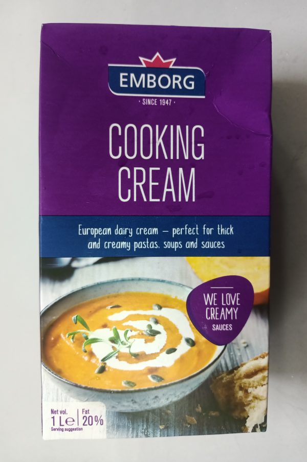 EMBORG COOKING CREAM 1L – C&S Frozen Food