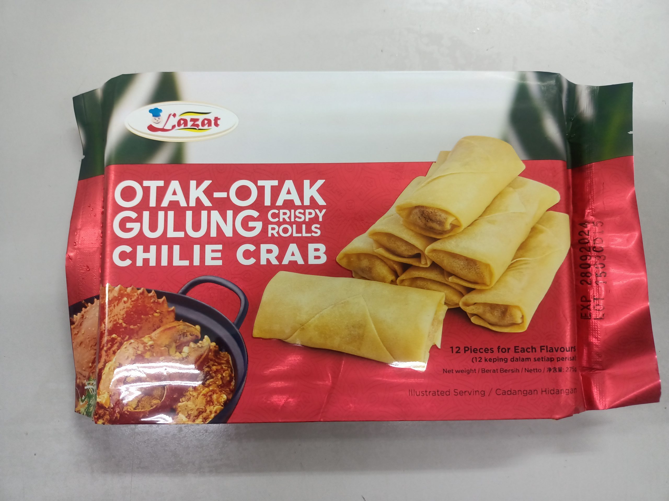 LAZAT OTAK OTAK **CHILIE CRAB** 275GM – C&S Frozen Food