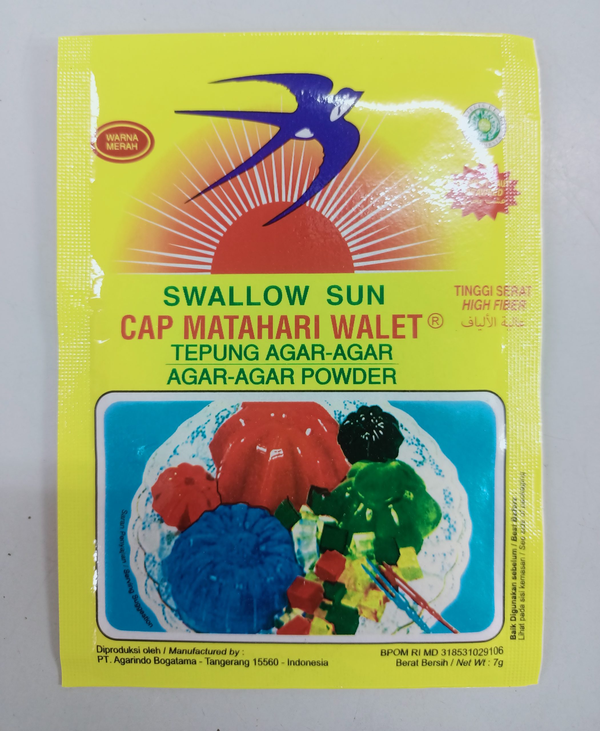 TEPUNG AGAR-AGAR CAP MATAHARI 7GM – C&S Frozen Food