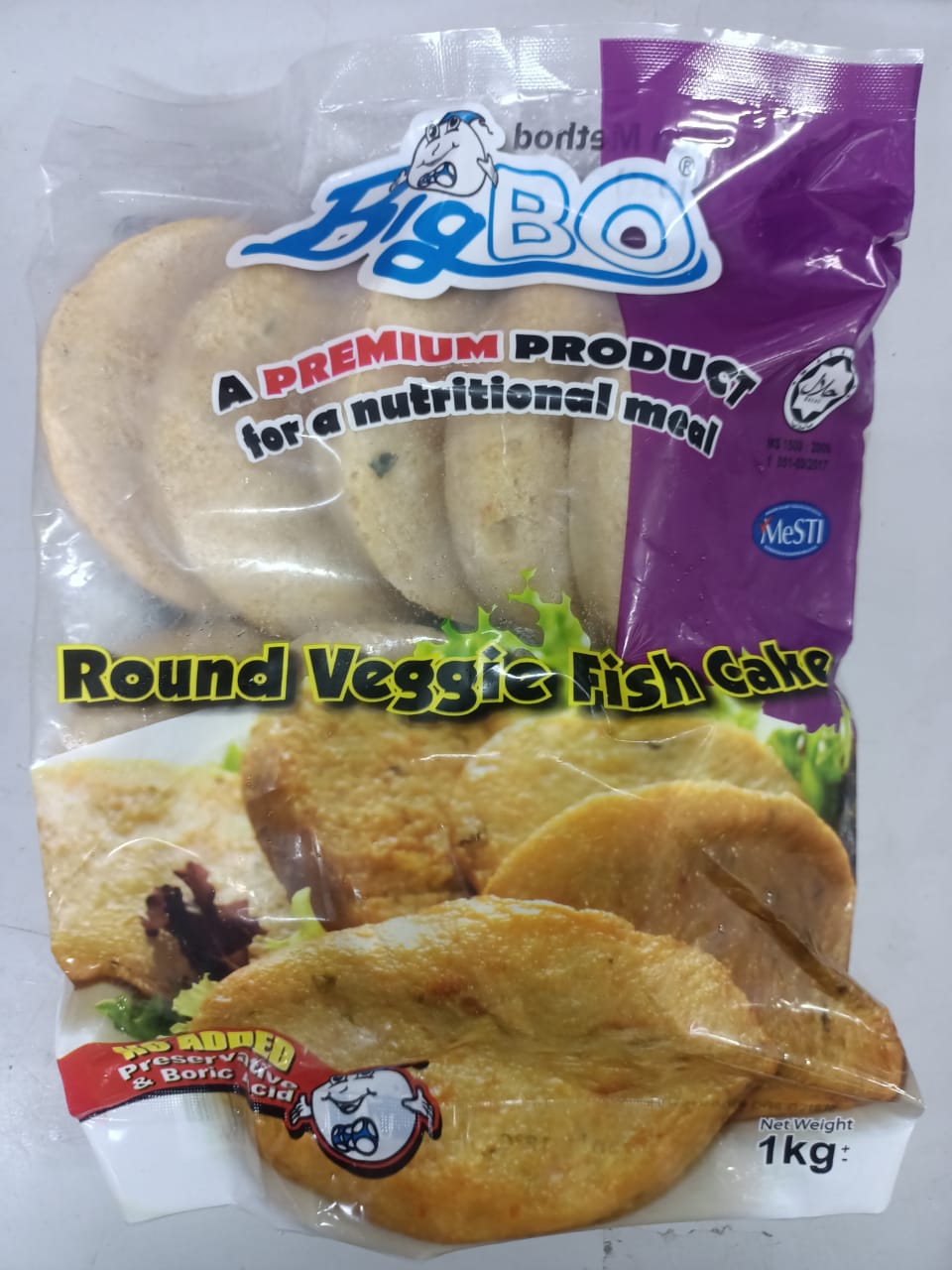 BIGBO ROUND VEGE FISH CAKE 1KG – C&S Frozen Food
