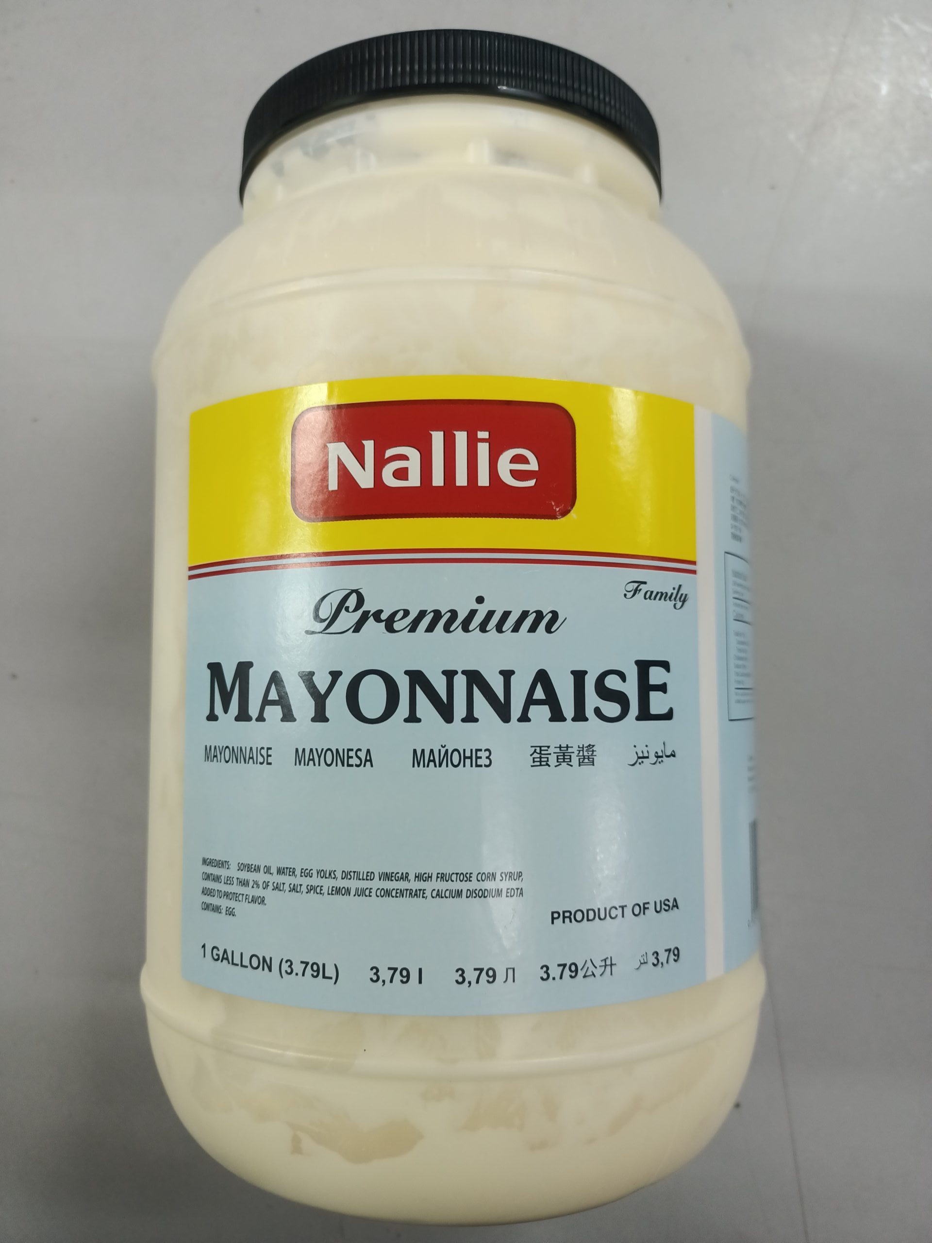 NALLIE MAYONNAISE 3.79L – C&S Frozen Food